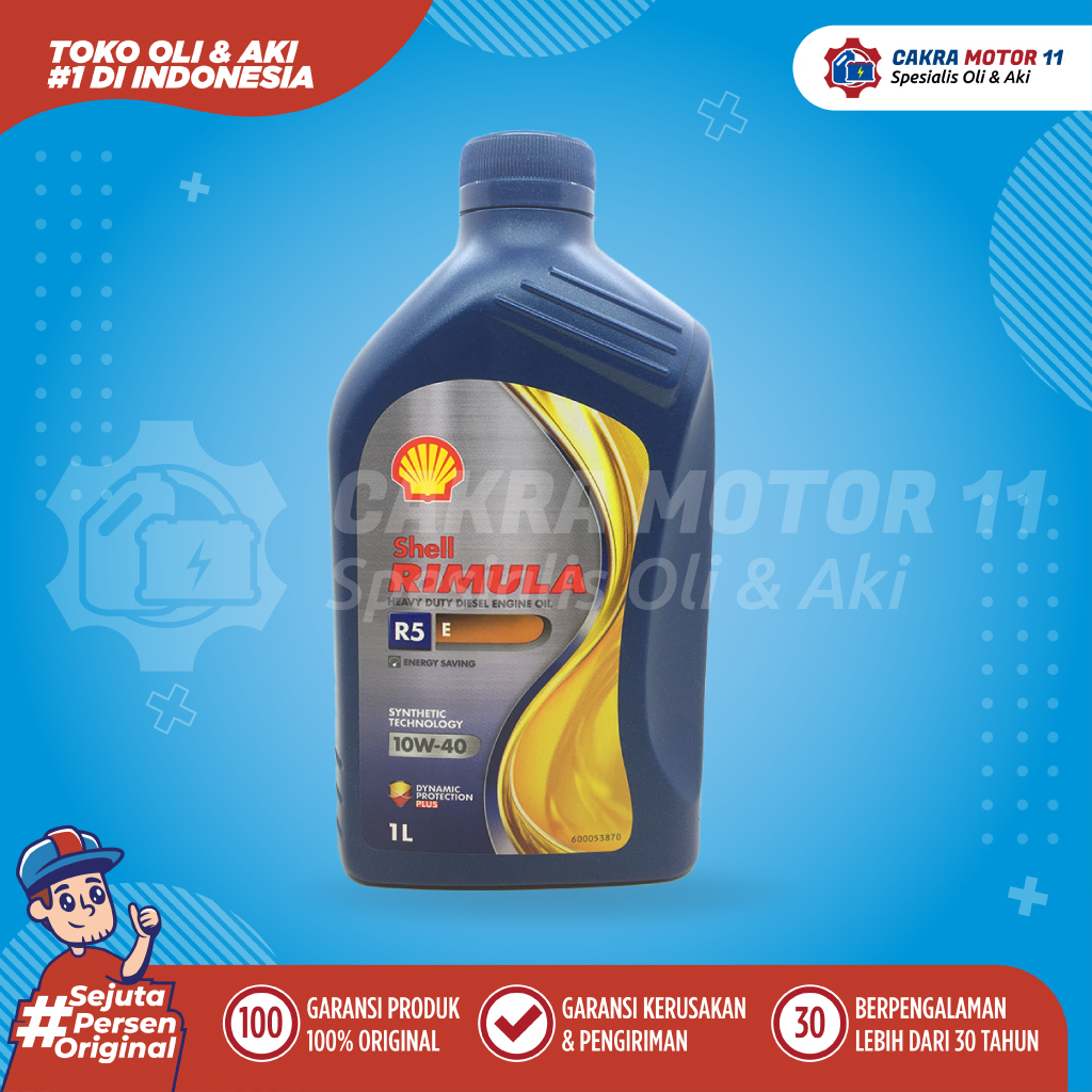 Jual SHELL RIMULA R5 E DIESEL 10W40 1LT Mobil Original untuk segala ...